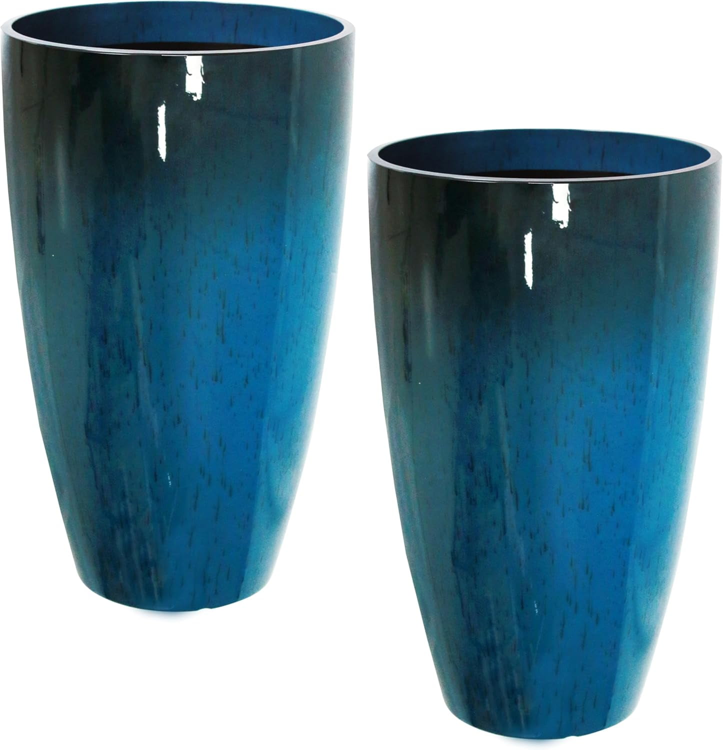 Packs 21 inch Tall Planter, Indoor Outdoor Round Planter for Porch ...