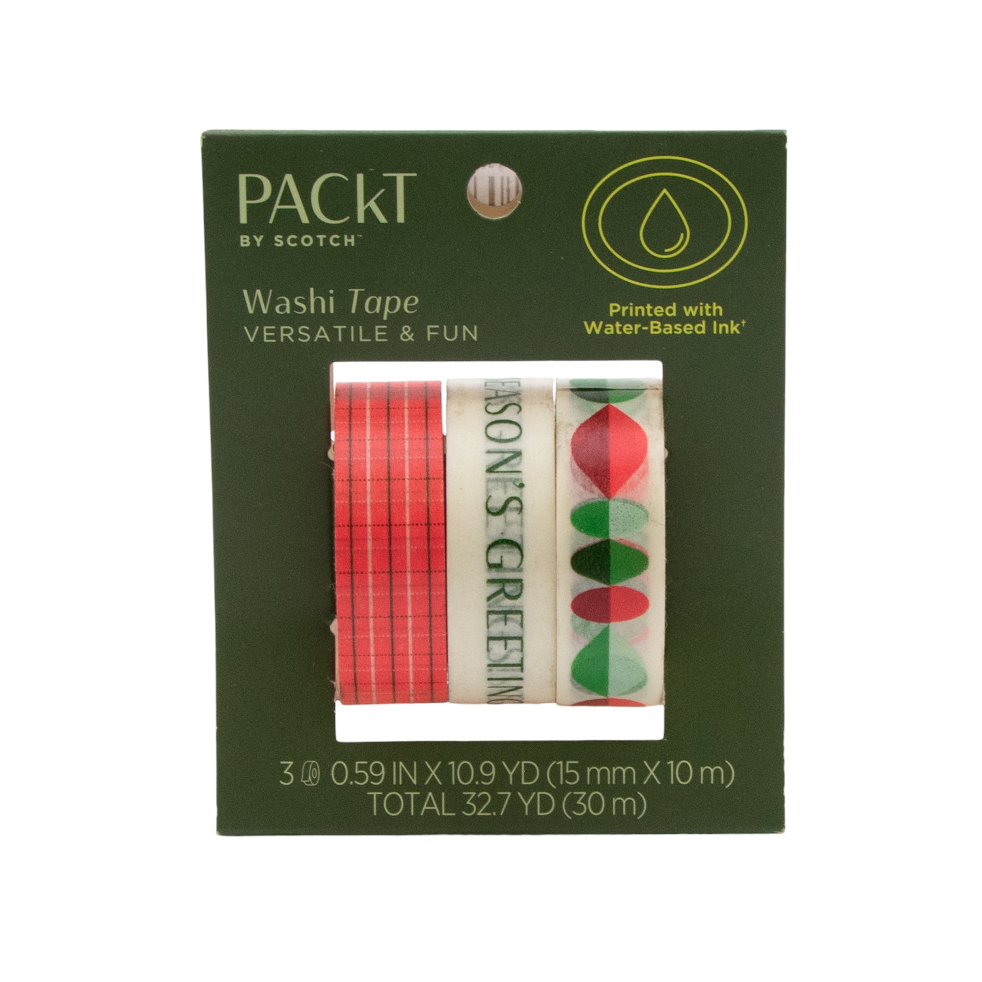 Packt By Scotch Washi Tape Total 32.7 Yards - Walmart.com