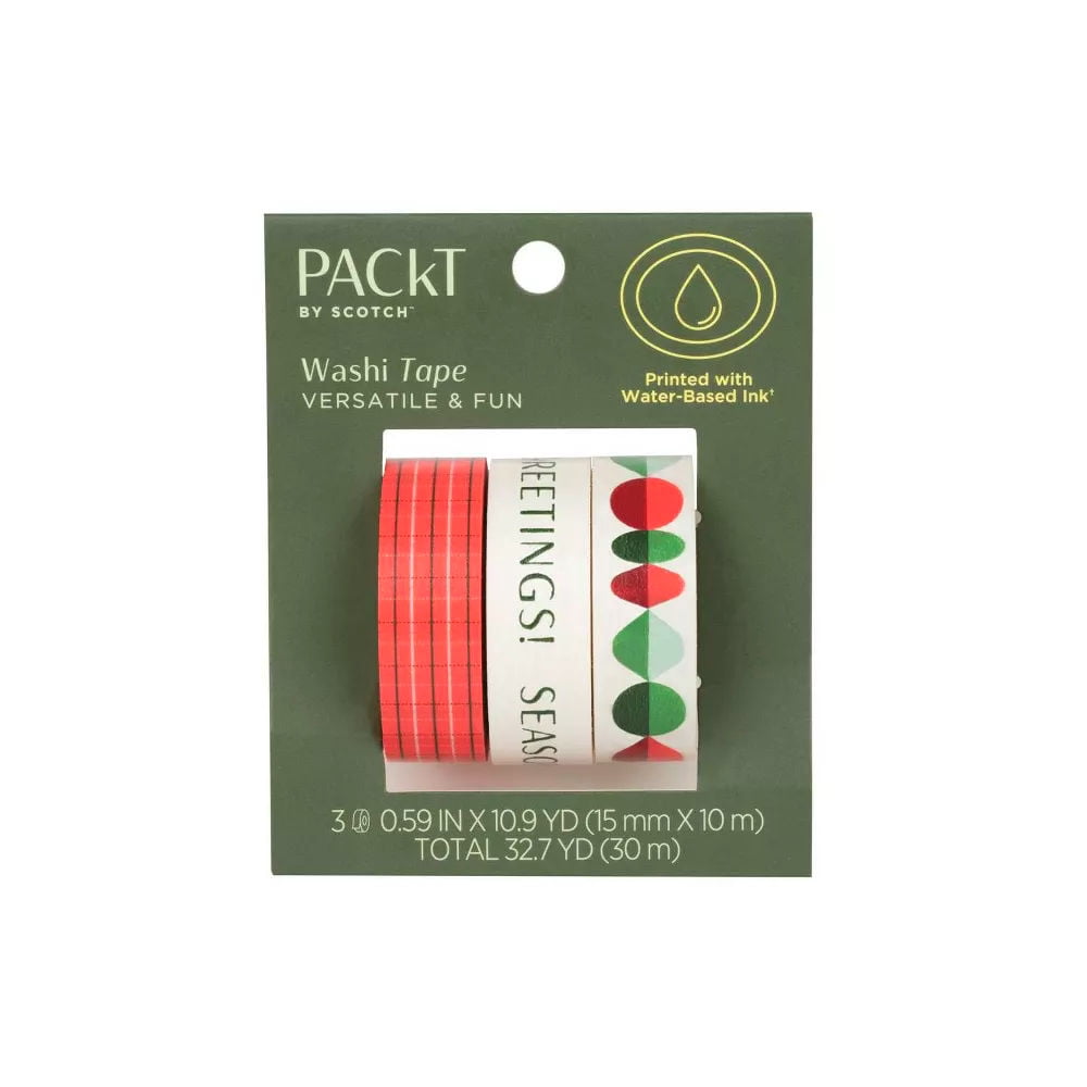 Packt By Scotch Washi Tape Total 32.7 Yards - Walmart.com