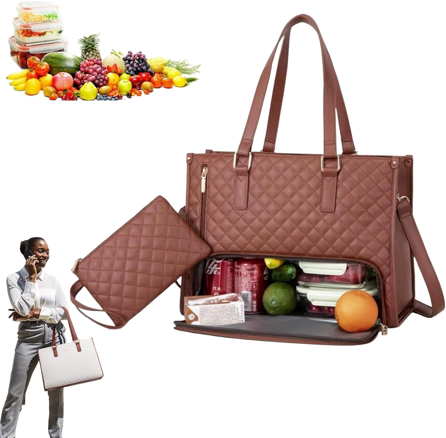 Packuumbagsco 3 In 1 Tote Bag, 2026 New Packuum Tote Bag with Lunch ...