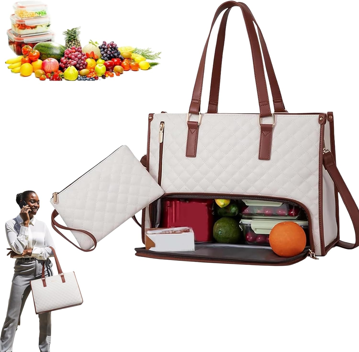 Packuumbagsco 3 In 1 Tote Bag, 2026 New Packuum Tote Bag with Lunch ...