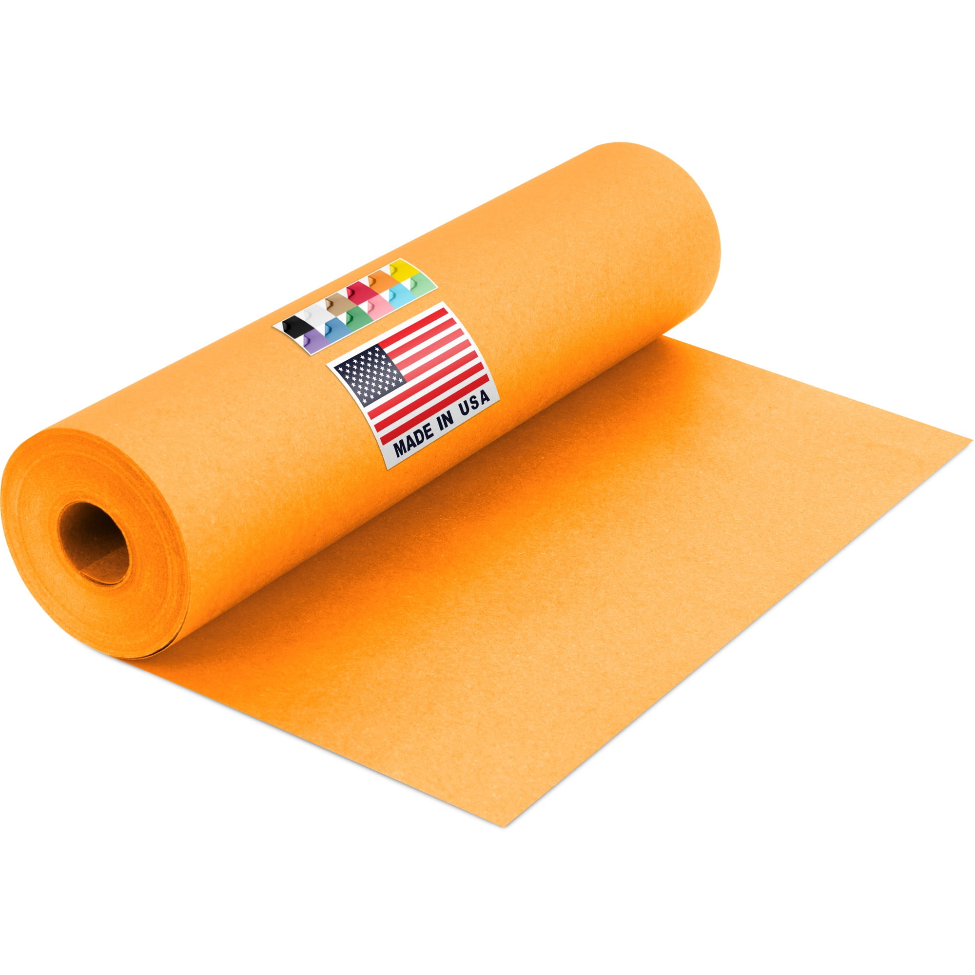 Paclord 12" x 1200" (100 ft) Orange Construction Paper Roll, 45 lbs ...