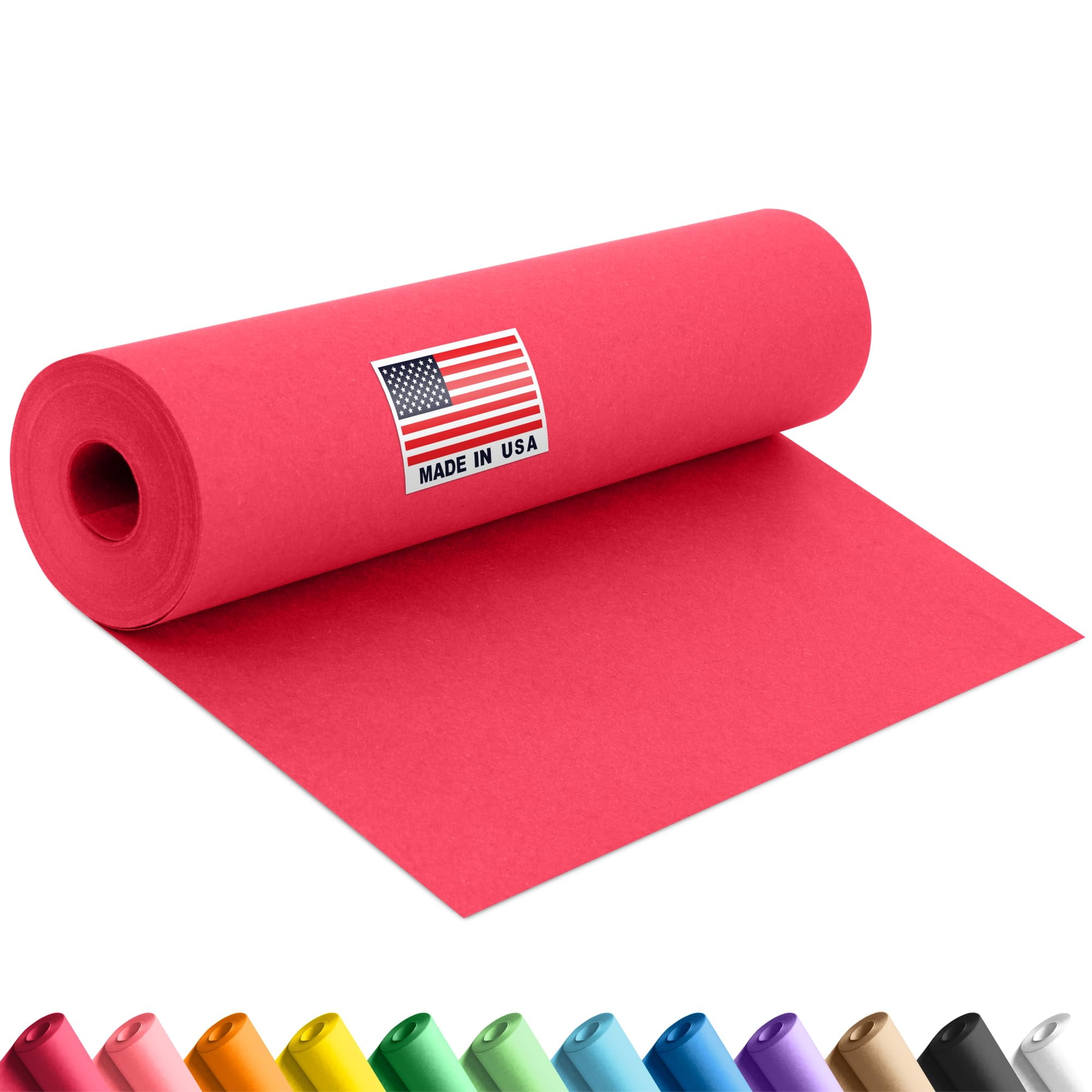 Paclord 12" x 1200" MMF7 (100 ft) Christmas Red Paper Roll, (Pack of 1 ...