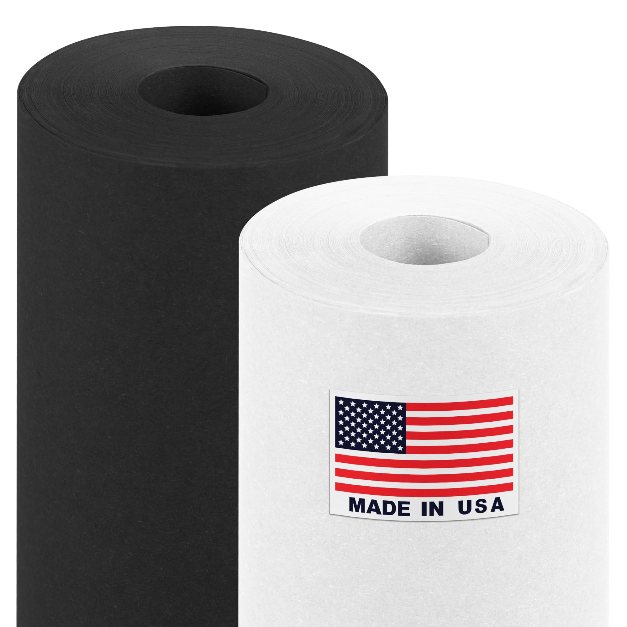 Paclord 18" x 1200" TSF6 (100 ft) Black and White Kraft Paper Roll Set ...