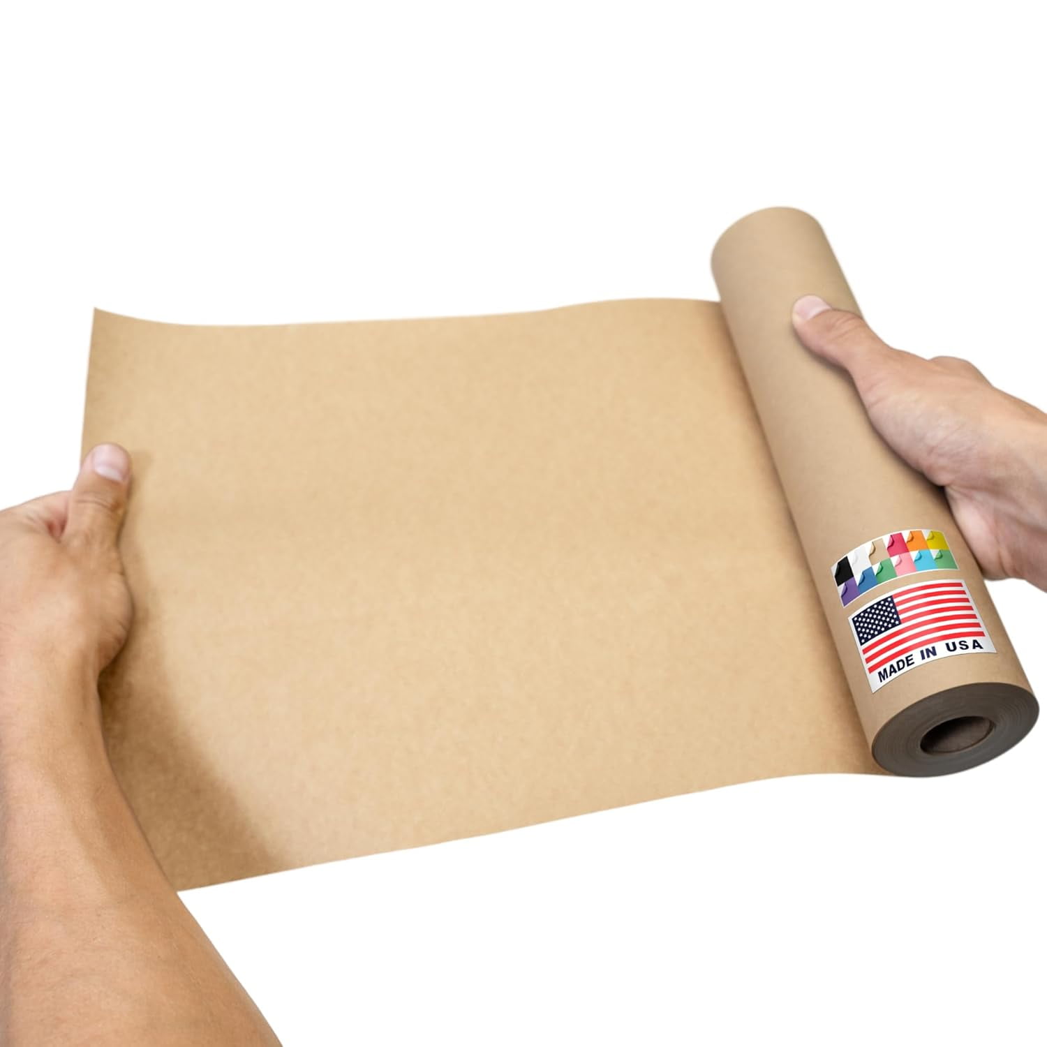 Paclord 9" x 1200" USA-Made Natural Kraft Paper Roll, 45 Lbs/66 GSM ...