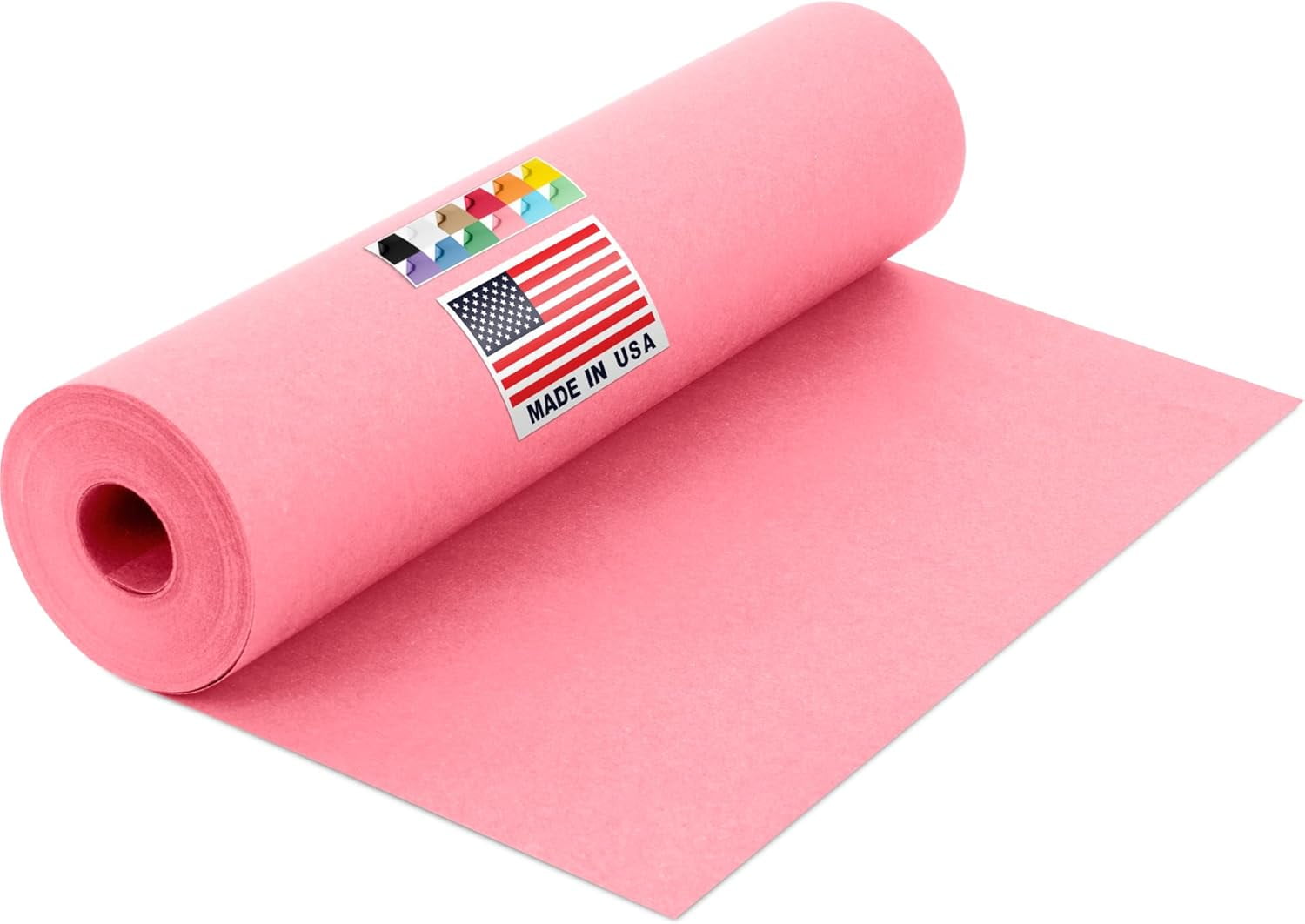 Paclord USA Made 12" x 1200" Pink Kraft Paper Roll, 45 lbs Thickness ...