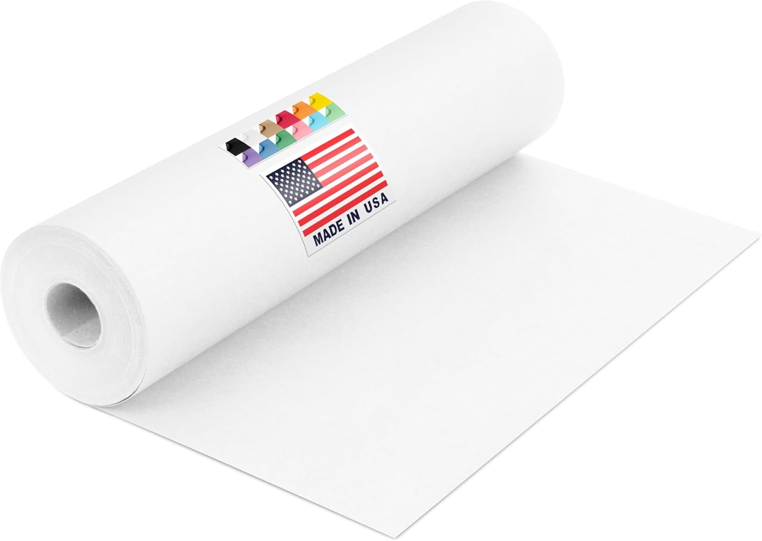 Paclord USA Made 12" x 1200" White Kraft Paper Roll, 45 lbs Thickness ...