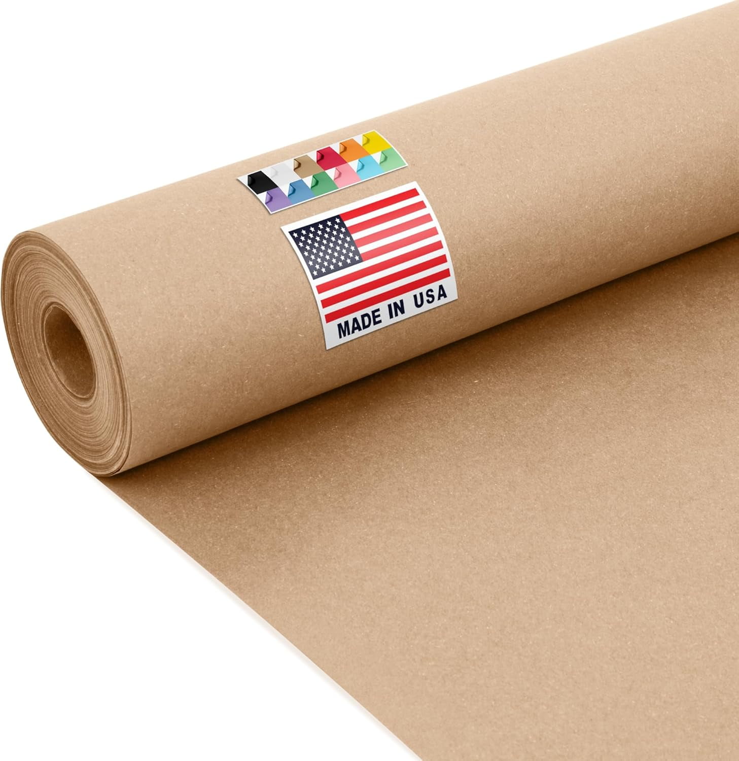 Paclord USA Made 24" x 1200" Brown Kraft Paper Roll, 45 lbs Thickness ...
