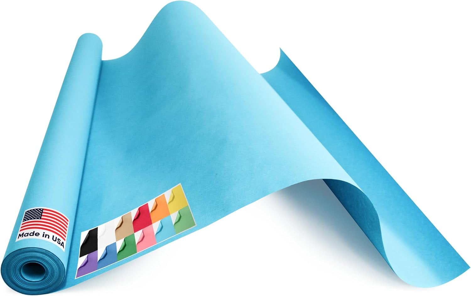 Paclord USA Made 36" x 1200" Light Blue Paper Roll, 45 lbs Thickness ...