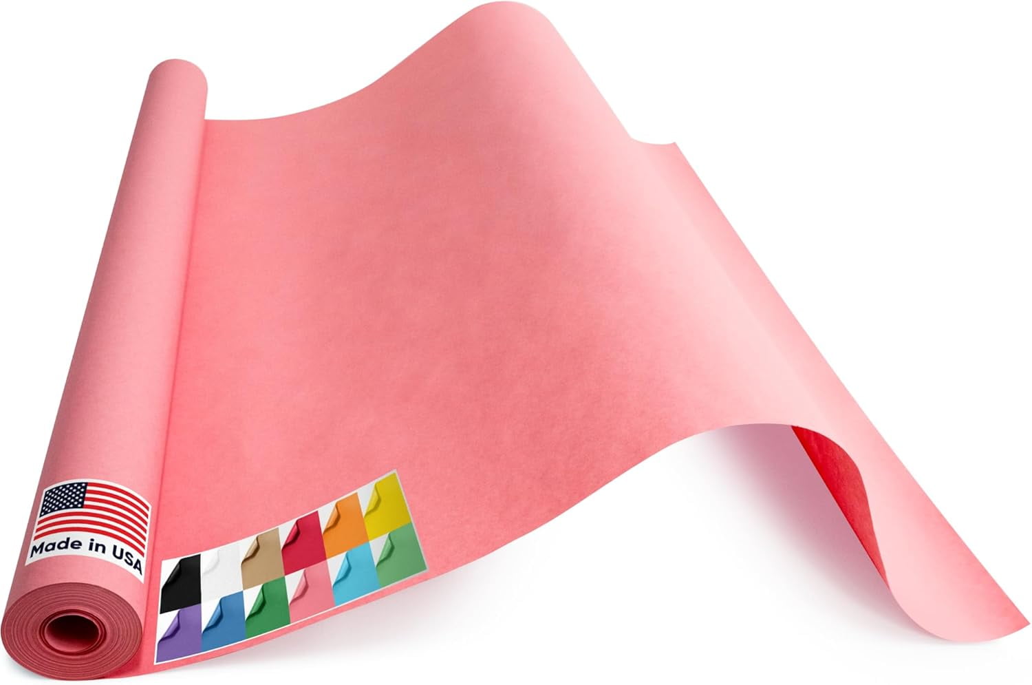 Paclord USA Made 36" x 1200" Pink Kraft Paper Roll, 45 lbs Thickness ...