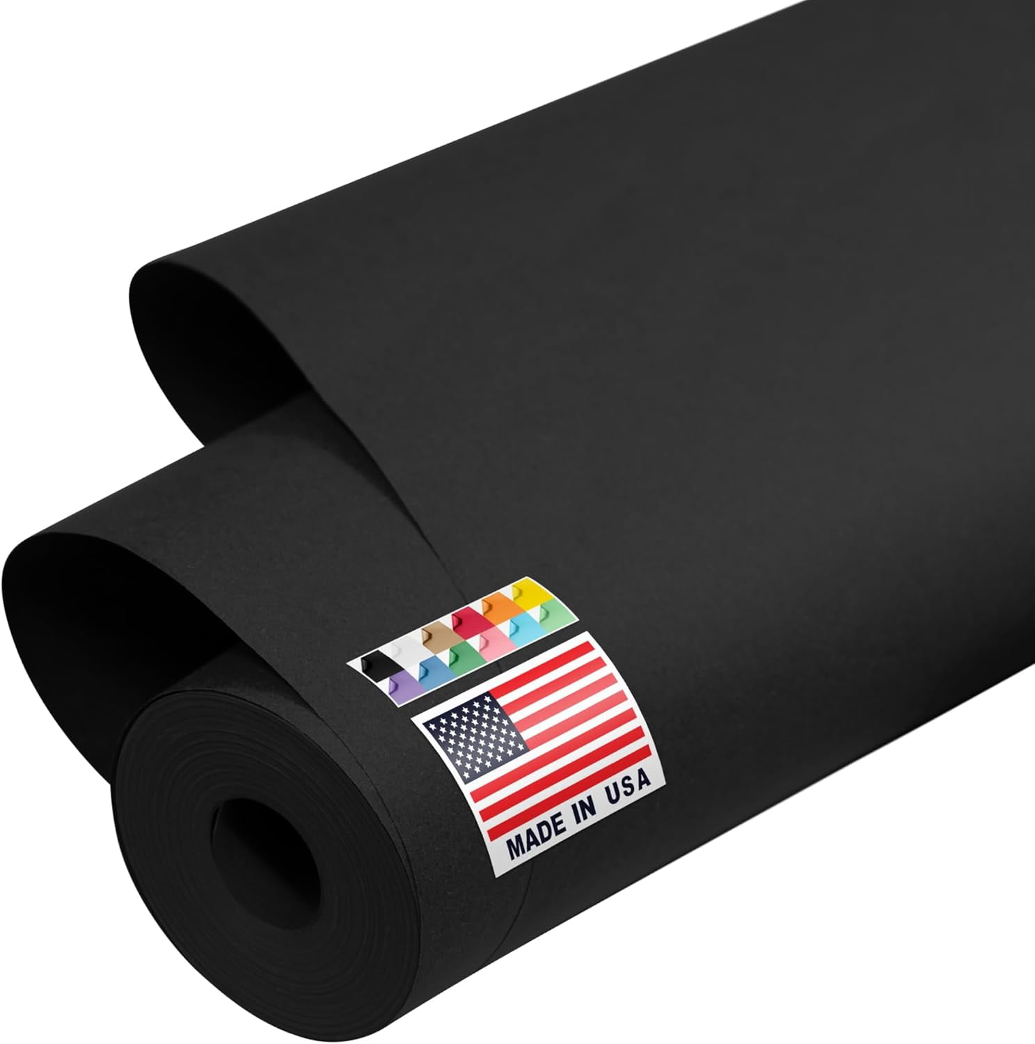 Paclord USA Made 48" x 1200" Black Kraft Paper Roll, 45 lbs Thickness ...