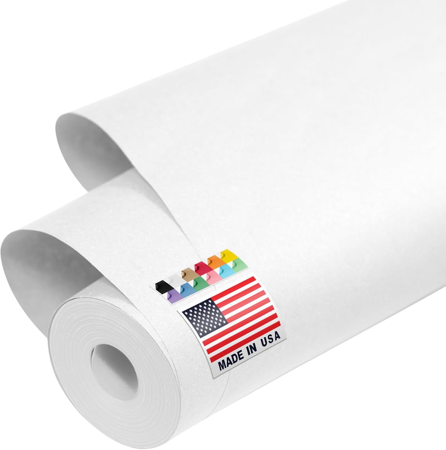Paclord USA Made 48" x 1200" White Kraft Paper Roll, 45 lbs Thickness ...