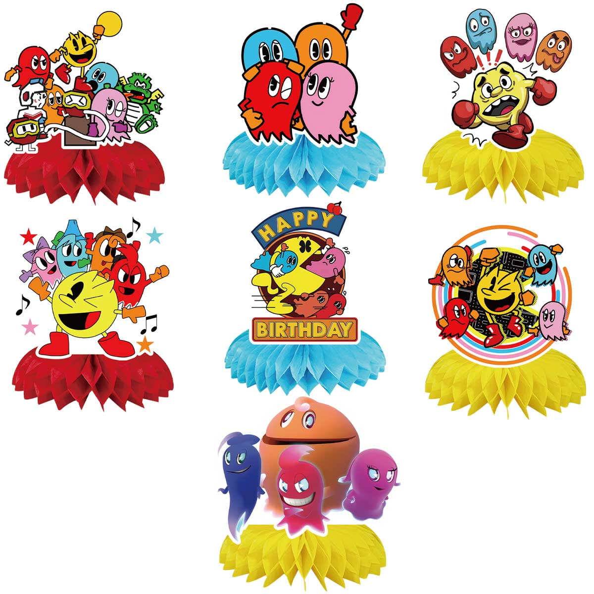 Pacman Honeycomb Centerpieces Table Toppers Decorations for Birthday ...