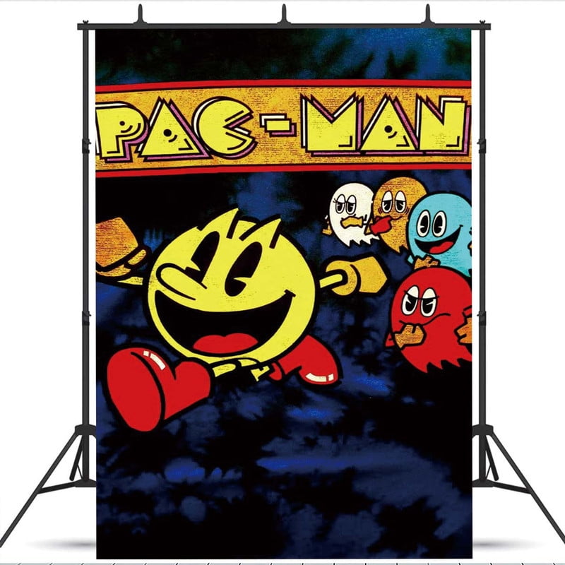 Pacman Poster Wall Decor Birthday Banner Backdrop Background Party ...