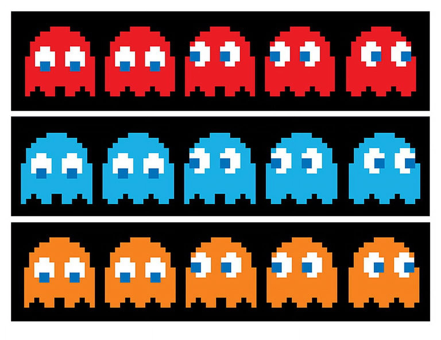 Pacman Strips Edible Frosting Image Cake Strip Borders-3/page - Walmart.com