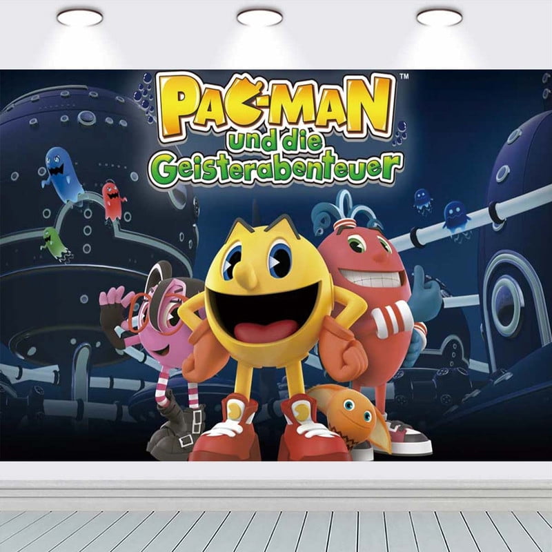 Pacman Taspestry Wall Decor Birthday Banner Backdrop Background Party ...