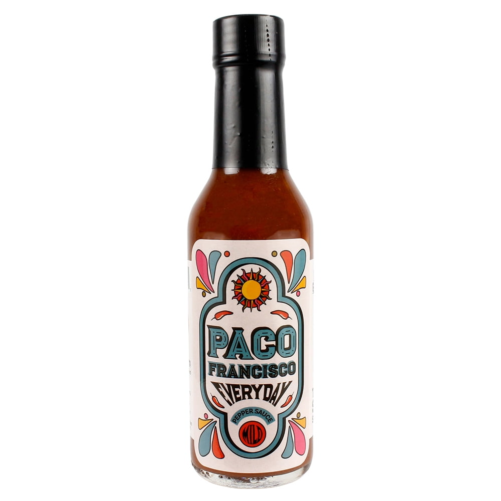 Paco Francisco Everyday Pepper Sauce All Purpose Mild Hot Sauce Made in USA 6 Oz - Walmart.com
