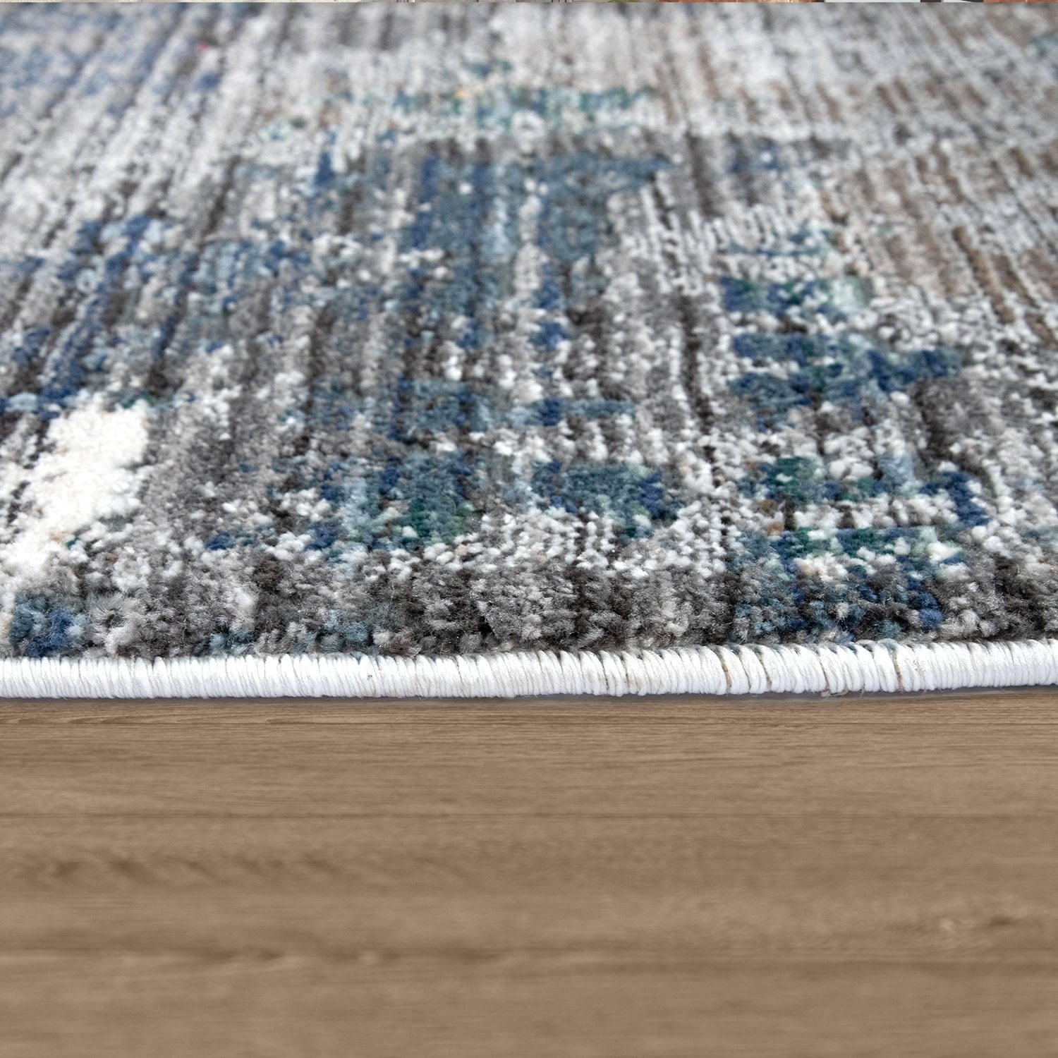 Paco Home Abstract Rug For Living Rooms, Modern 3D Design in Grey Blue ...