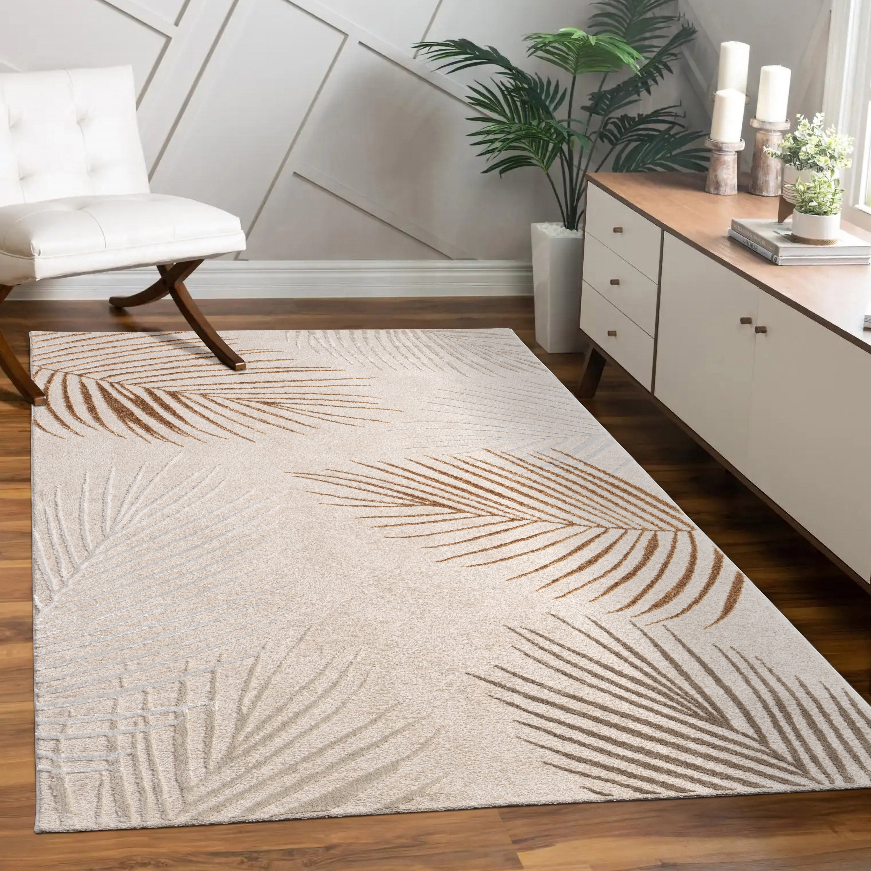 Paco Home Area Rug with Modern Palm Leaves Pattern - Walmart.com