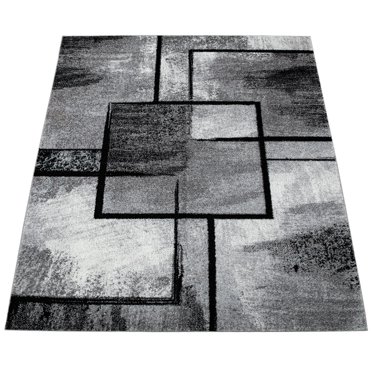 Paco Home Modern Black-White Area Rug with Abstract Paint Effect - 2'8 ...