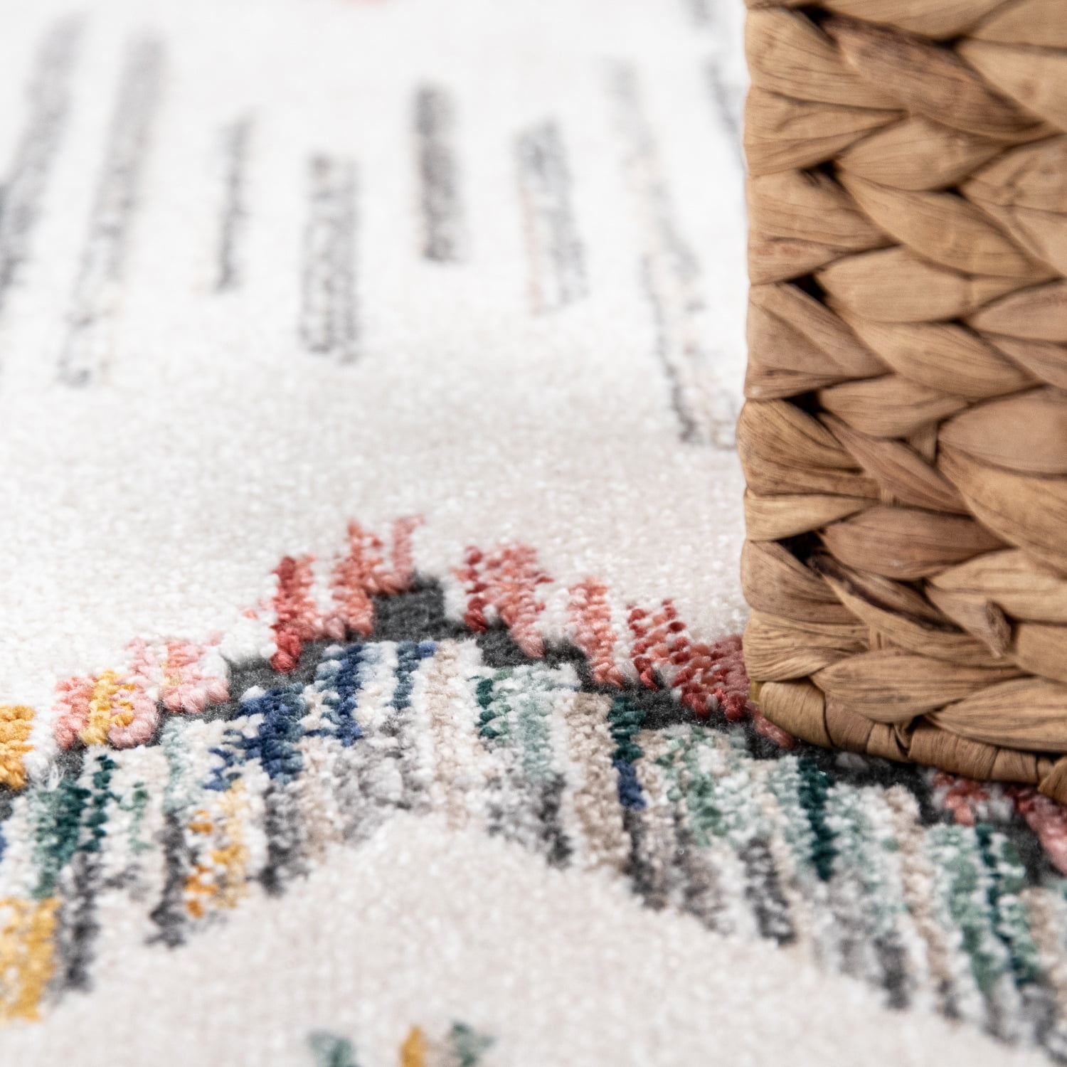 Paco Home Boho Rug Cream with Modern Pastel Scandi Diamond Pattern ...