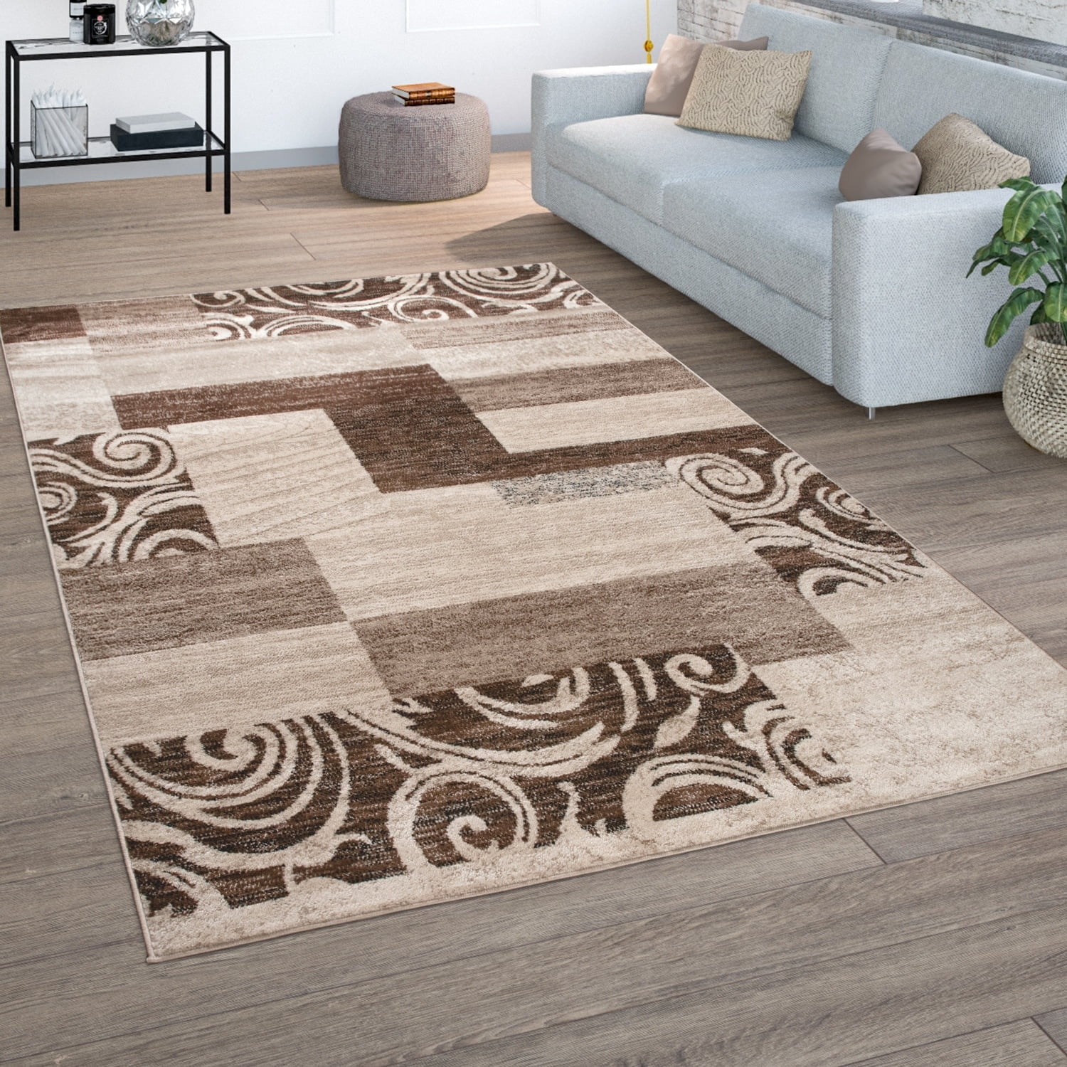 Paco Home Classic Living Room Rug With Patchwork Design Modern ...