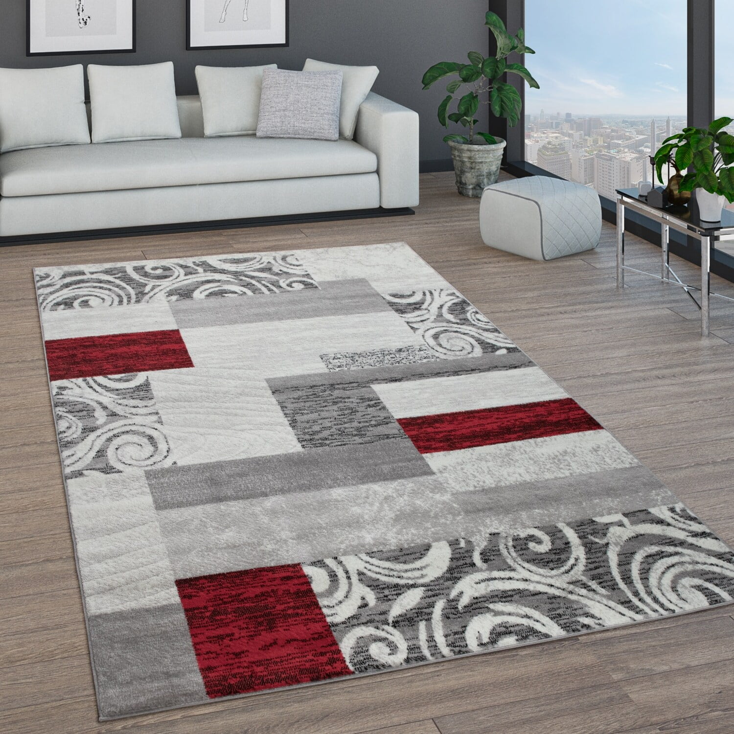 Paco Home Classic Living Room Rug With Patchwork Design Modern ...