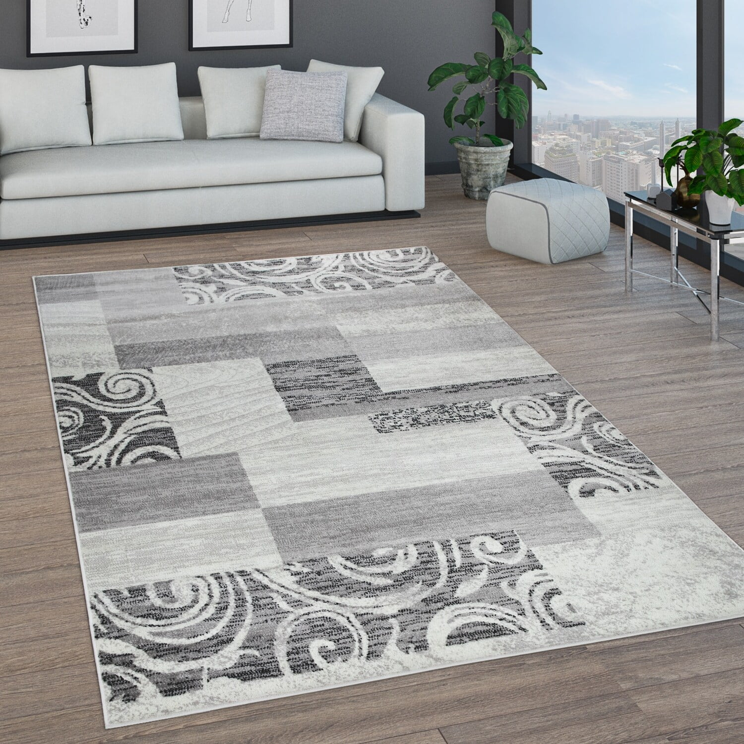 Paco Home Classic Living Room Rug With Patchwork Design Modern ...