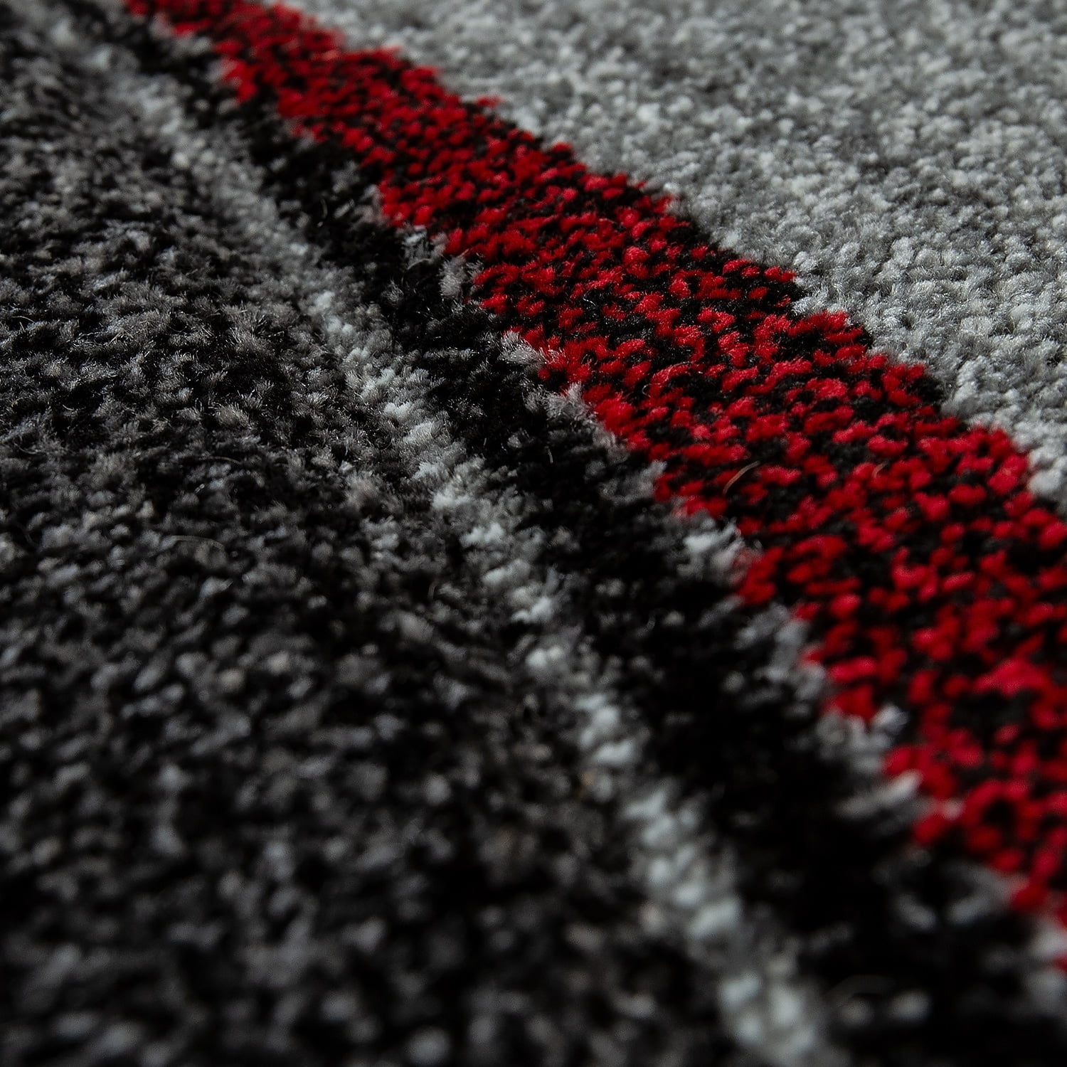 Paco Home Grey Red Area Rug for Living Room Modern with Artistic ...