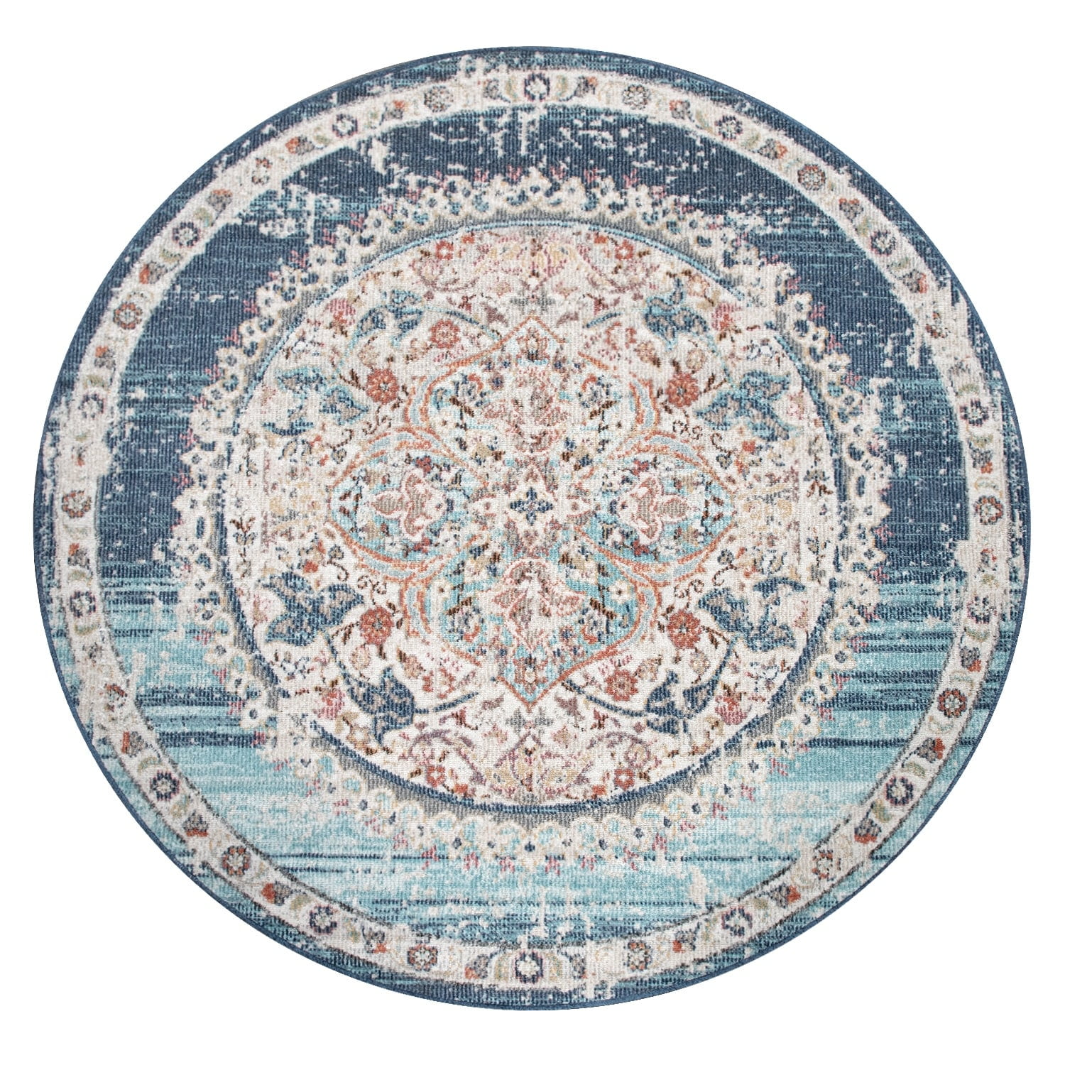 Paco Home In & Outdoor Area Rug for Patio Oriental Pattern In Blue Grey ...