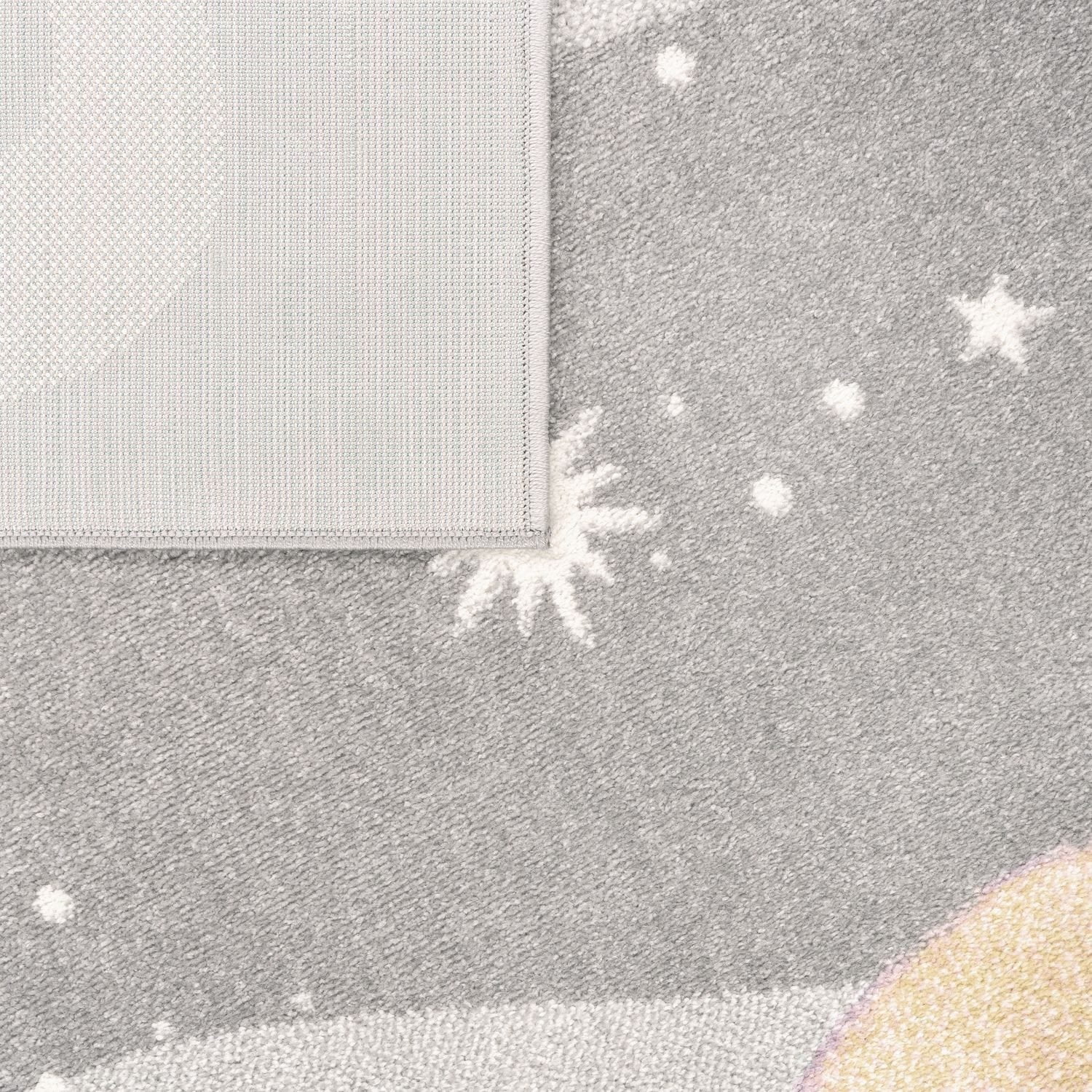 Paco Home Kids Rug Space with Planets and Stars in Pastel Colors grey ...