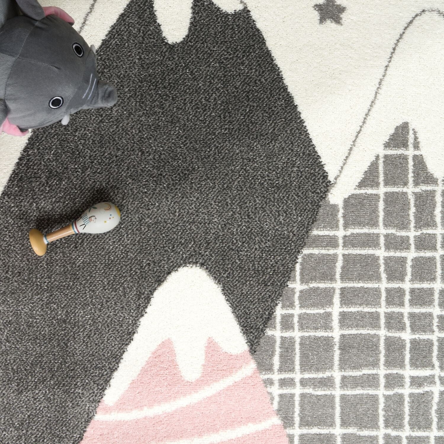 Paco Home Kids Rug with Pastel Mountains dreamy Stars and Moon for ...