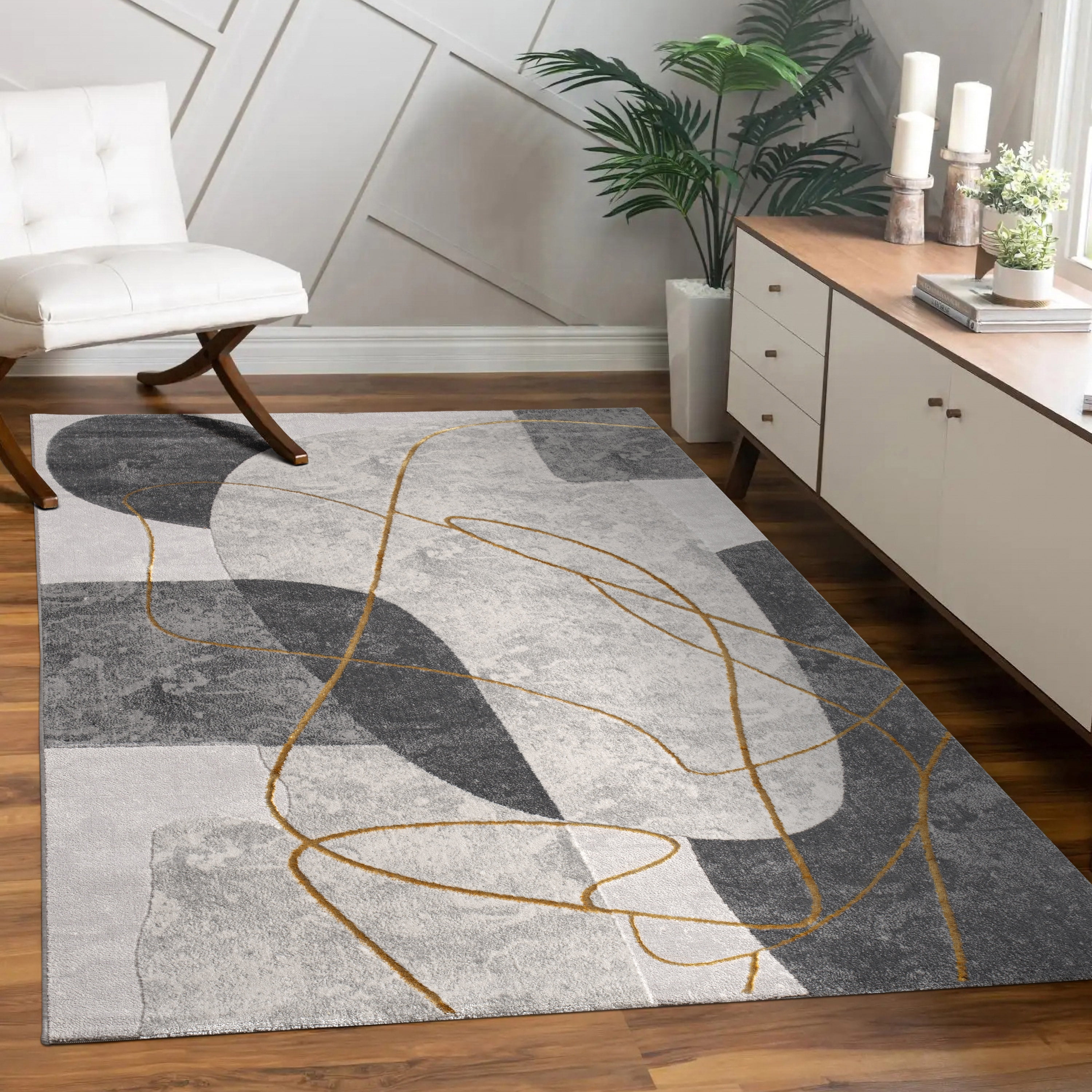 Paco Home Modern Area Rug with Abstract Art Design - Walmart.com