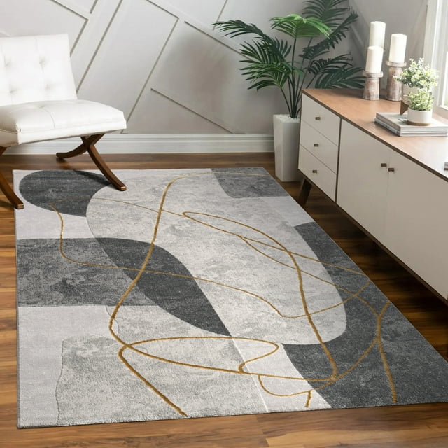 Paco Home Modern Area Rug with Abstract Art Design - Walmart.com