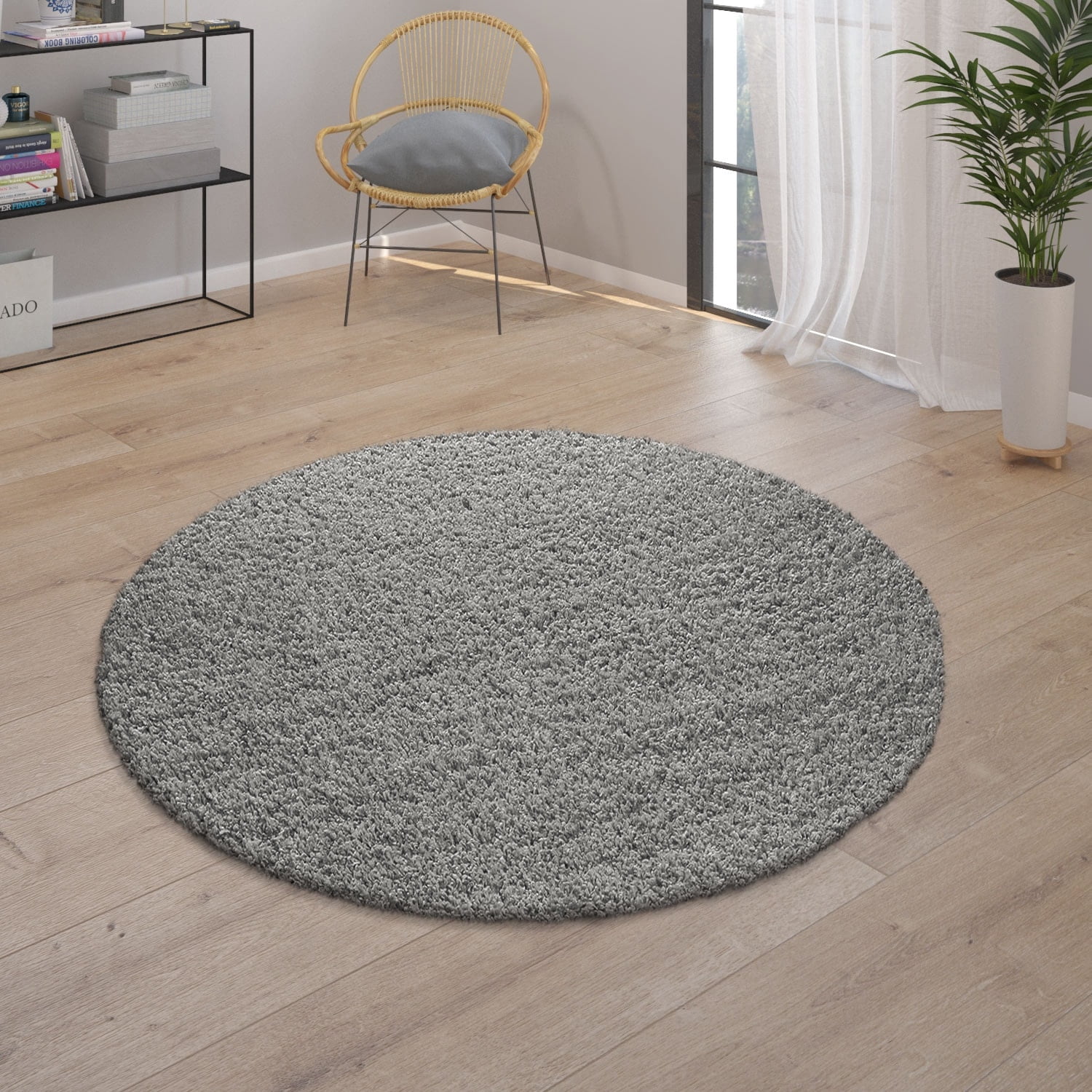 Paco Home Plain Shag Rug For Living Room or Bedroom in pastell colors 5 ...