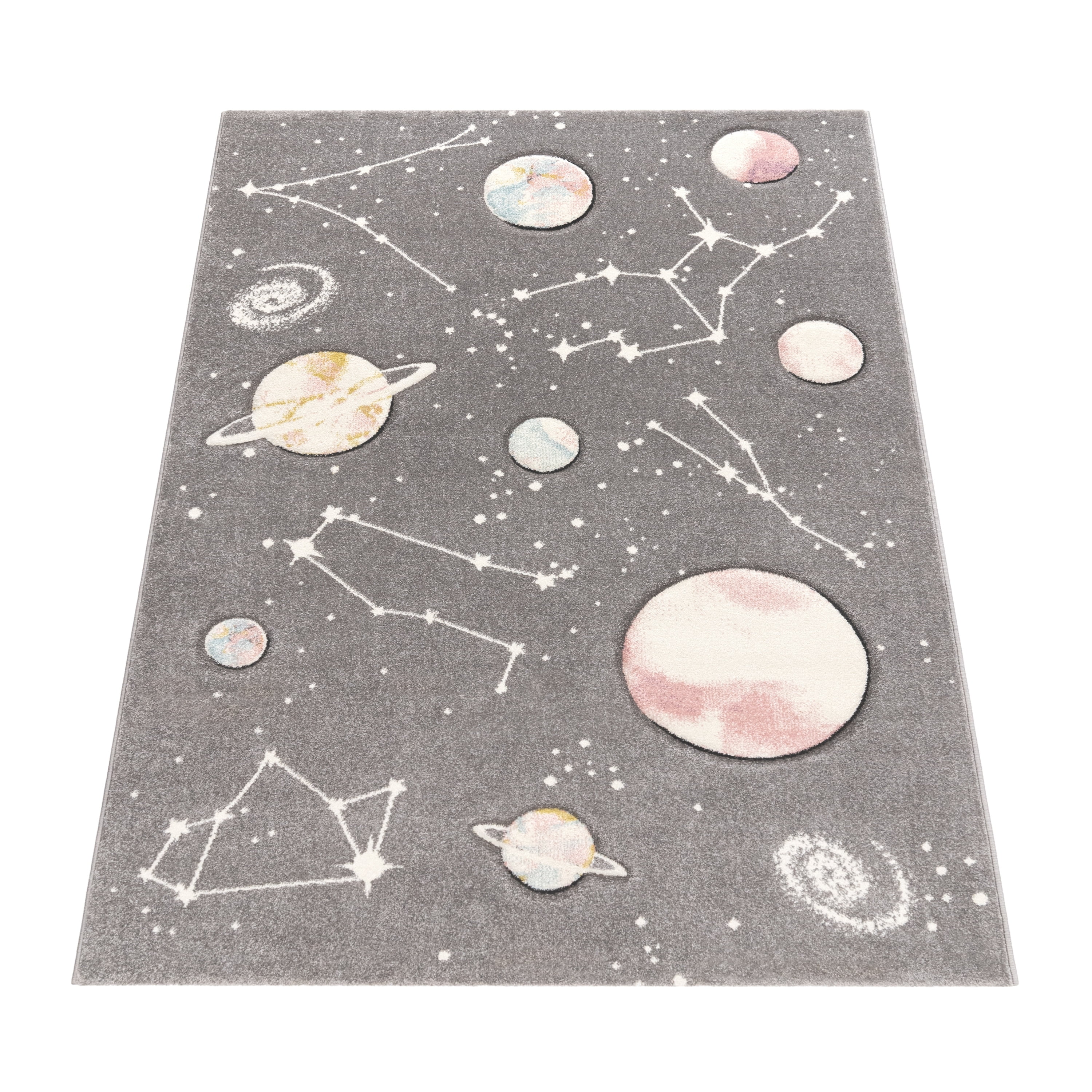 Paco Home Space Rug for Kids Colorful Galaxy with Planets and Stars in ...
