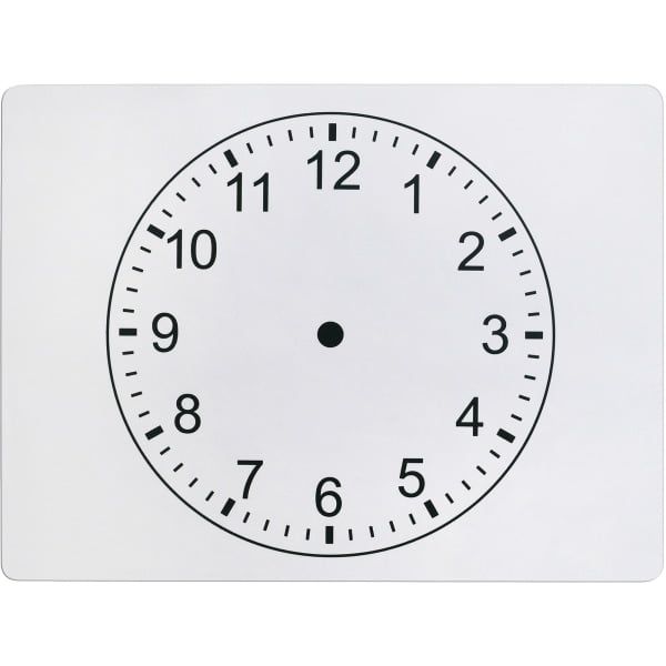 Pacon 2 Sided Clockface/Plain Whiteboard 9"" x 12"" White 25 Boards ...