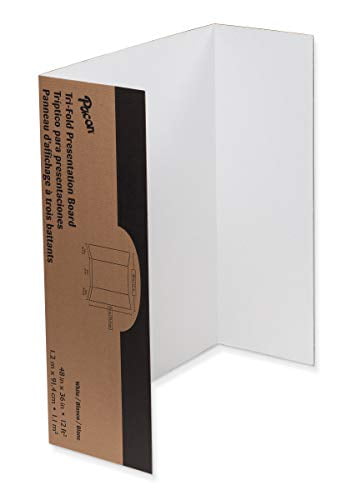 Pacon® 80% Recycled Single-Walled Tri-Fold Presentation Boards, 48" x ...