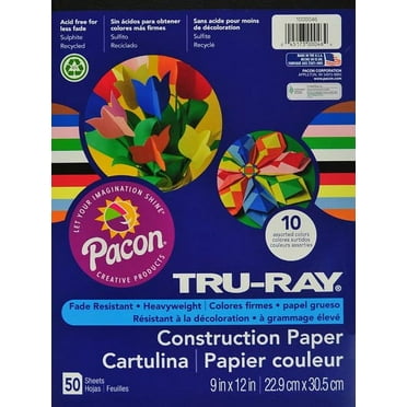 Crayola Kids Drawing Set, Construction Colored Paper Pad, 10 Colors ...
