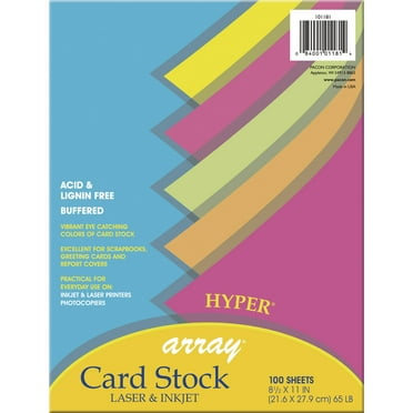 Array Card Stock Paper, 8-1/2 x 11 Inches, Assorted Pastel Colors, Pack ...