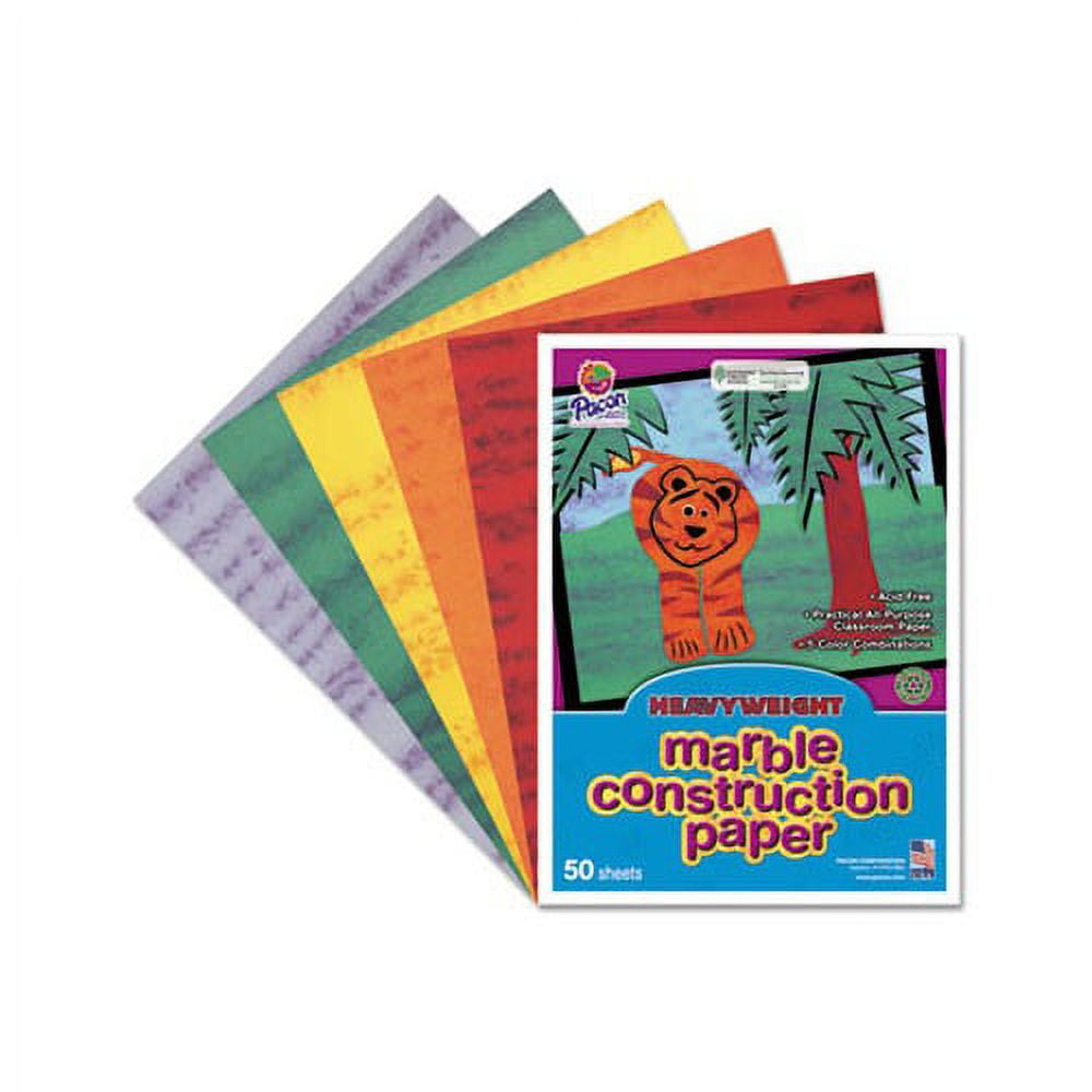 Pacon Art Street Marble Construction Paper - 9" X 12" - Assorted ...