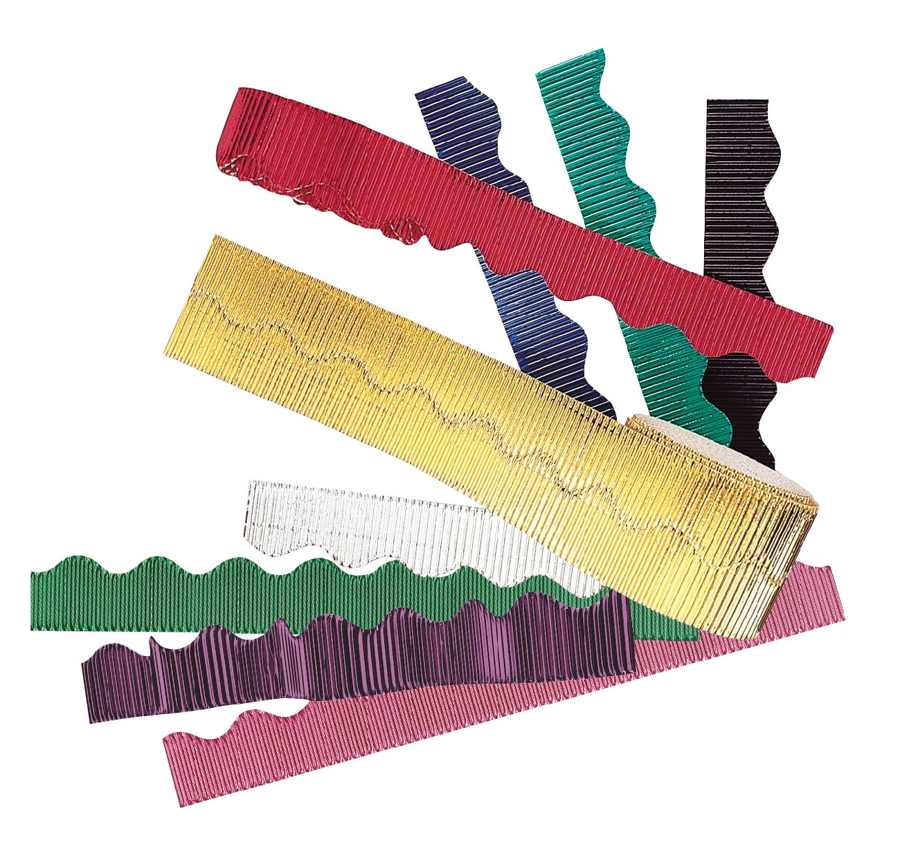 Pacon Bordette 2-1/4" x 25' Metallic Decorative Border Red (PAC37810 ...