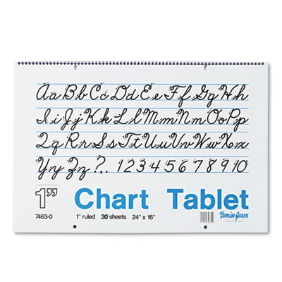 Pacon Chart Tablet, 1" Ruled, 24" x 16", White, 30 Sheets - Walmart.com