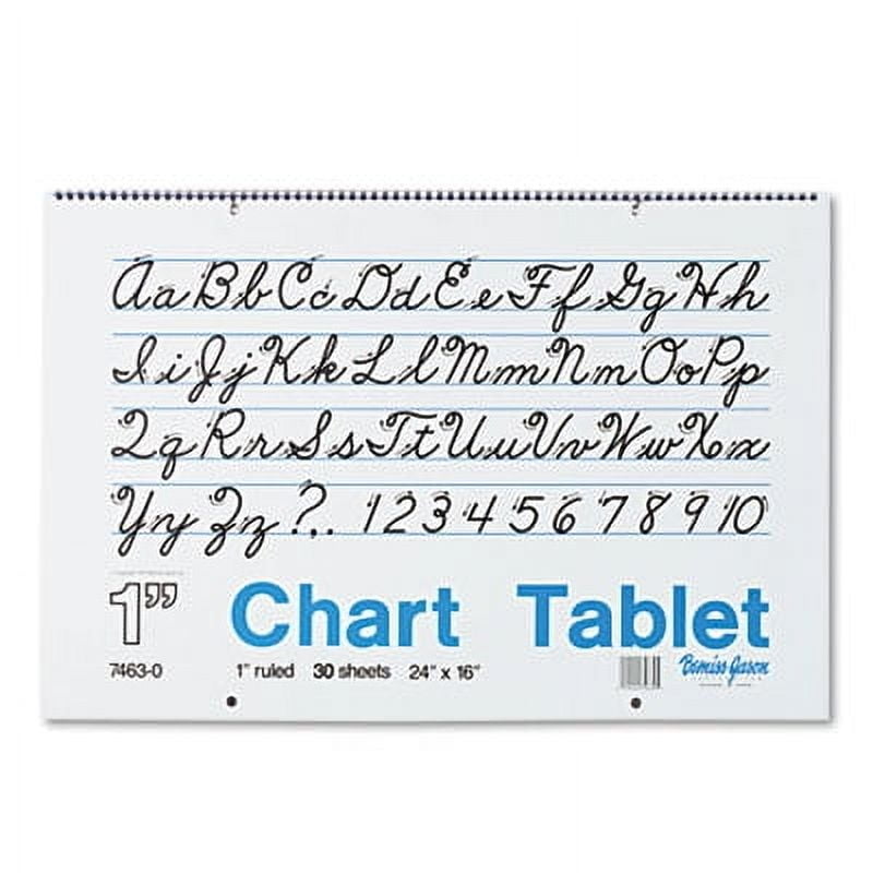 Pacon Chart Tablet, 1" Ruled, 24" x 16", White, 30 Sheets - Walmart.com