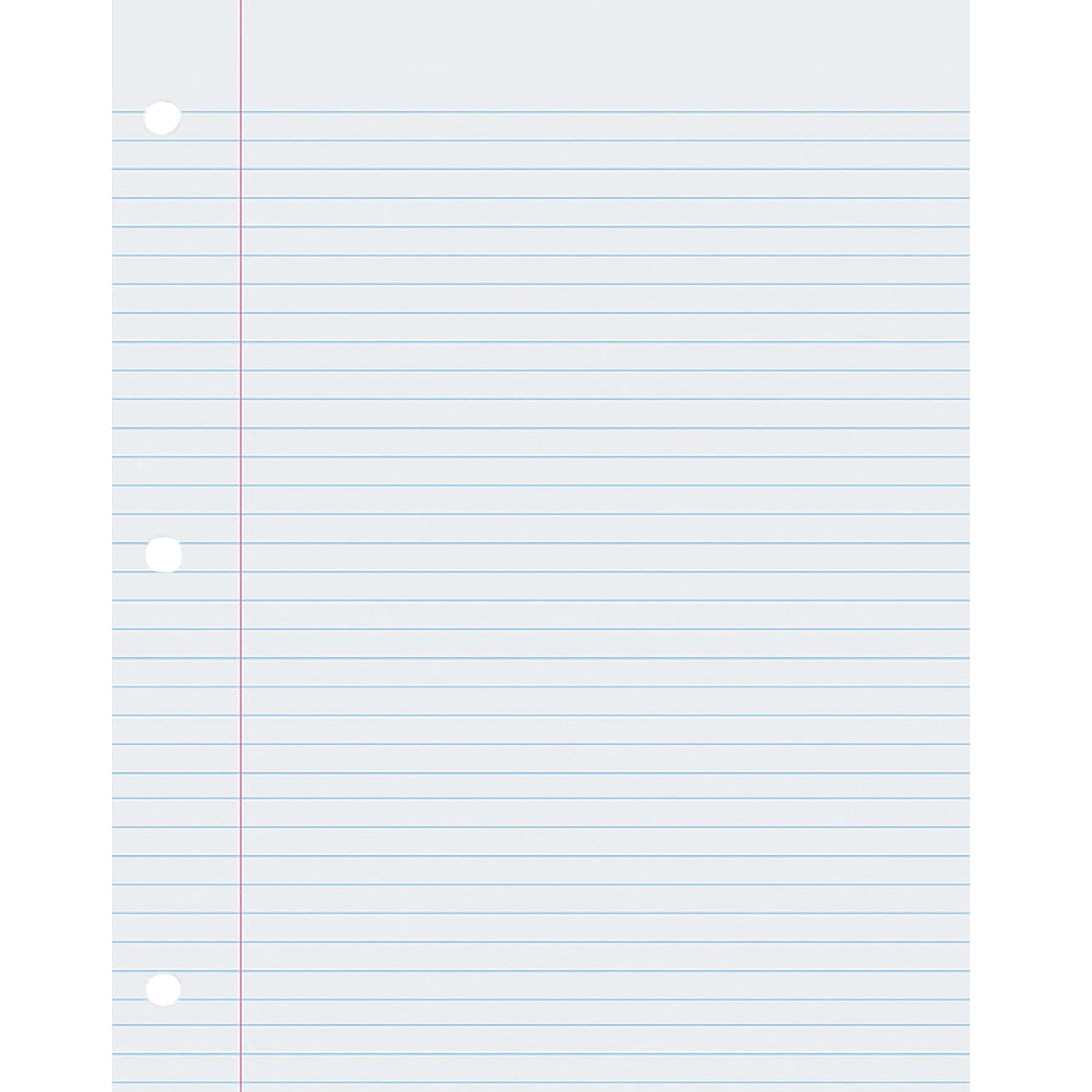 Pacon Composition Paper, White, 3-Hole Punched, Red Margin, 9/32" Ruled ...