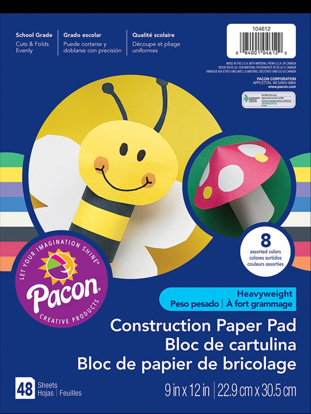 PaconÂ® Construction Paper Pad, 9" x 12", 48 Sheets - Walmart.com