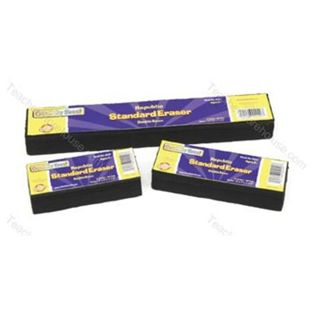 Chalk & Whiteboard Eraser, Standard, 6 Black Felt Strips, Double ...