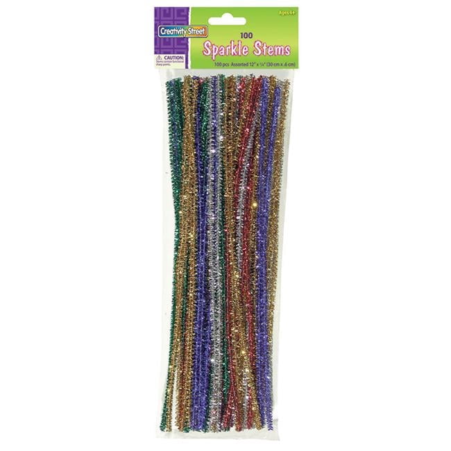 Pacon Creativity Street Chenille Stems Assorted Sparkle - 12 Per Pack ...