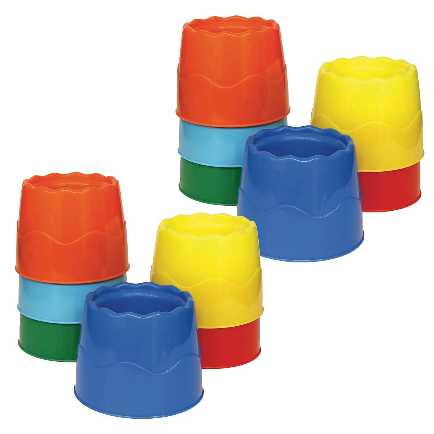 Pacon Creativity Street Stable Water Pots Assorted Colors 4.5" Diameter ...