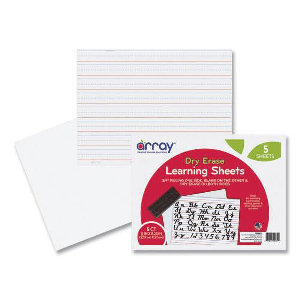 Pacon GoWrite! Dry Erase Learning Boards, 8.25 x 11, White Surface, 5 ...